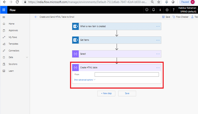 Create And Format Html Table Using Microsoft Flow